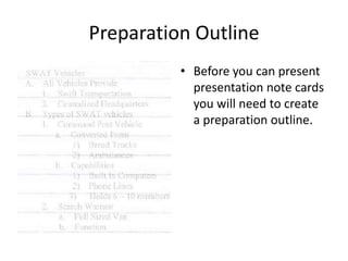 Presentation notecards | PPTX