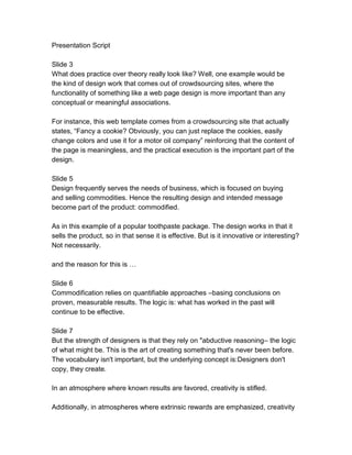 Presentation notes.docx. | PDF