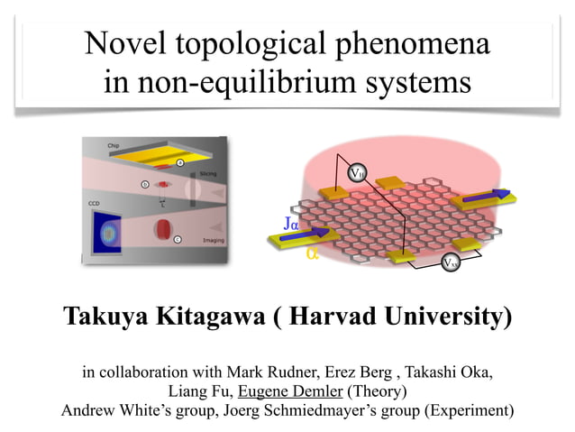 Topological phenomena in non-equilibrium systems | KEY