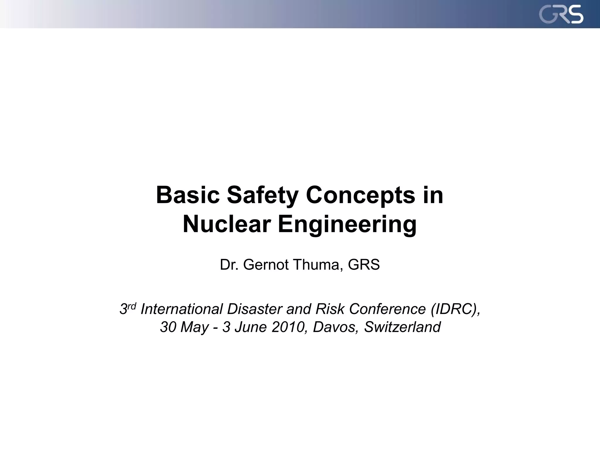 Basic Safety Concepts in Nuclear Engineering | PDF