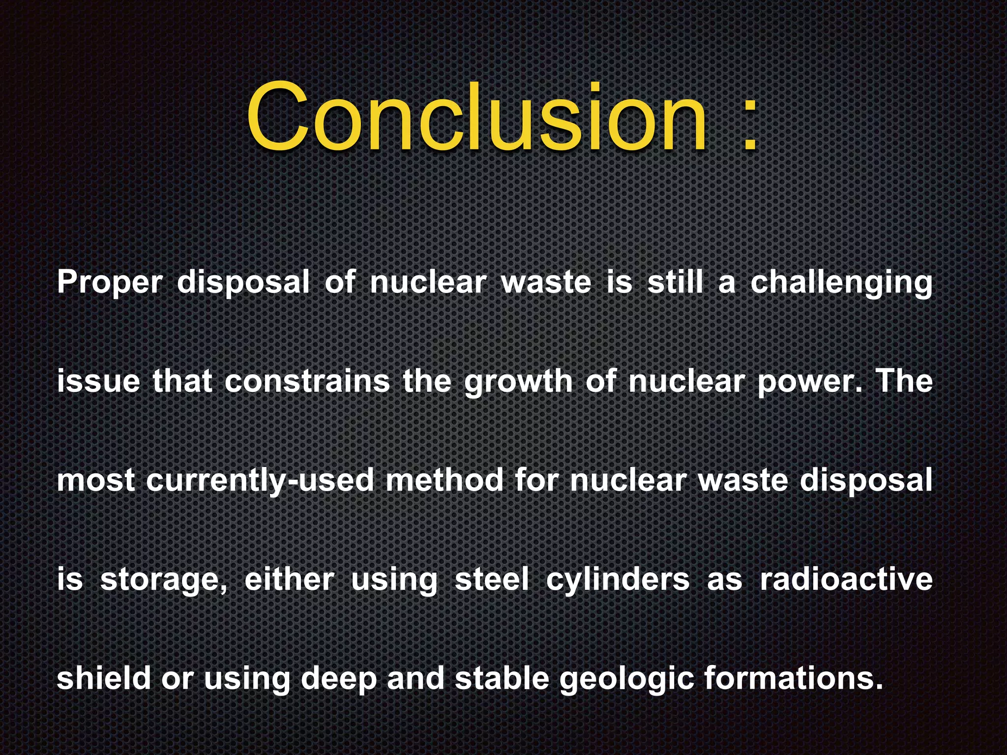 Presentation nuclear waste | PPTX