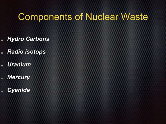 Presentation nuclear waste | PPT