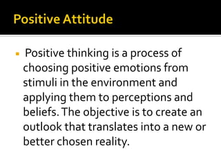 How to build positive attitude | PPTX