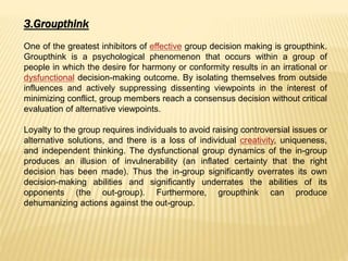 GROUP DECISION MAKING ’’ | PPTX | Education