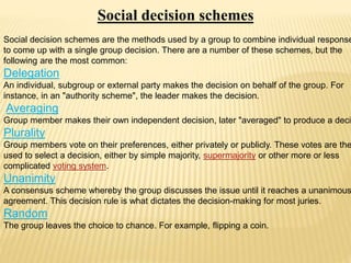GROUP DECISION MAKING ’’ | PPTX | Education