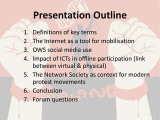 New forms of Activism in a Network Society by Michelle O'Brien | PPTX