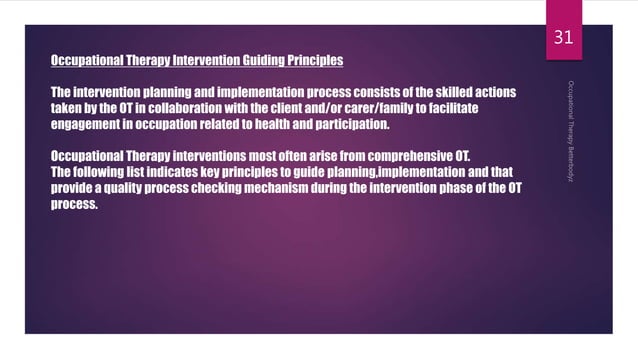 Occupational Therapy Framework to Rehabilitation Inventions | PPTX