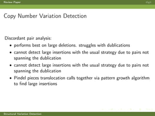 Structural Variation Detection | PDF