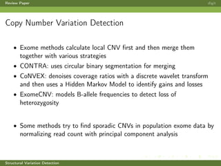 Structural Variation Detection | PDF