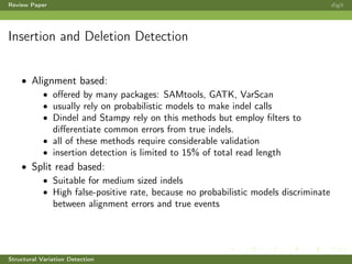 Structural Variation Detection | PDF