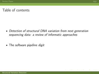 Structural Variation Detection | PDF