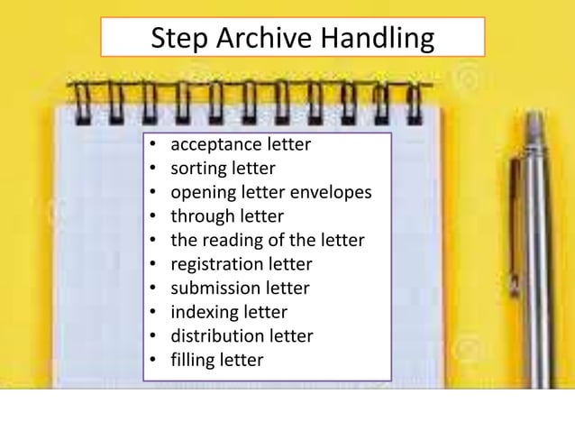 Procedures for handle the Archives | PPTX
