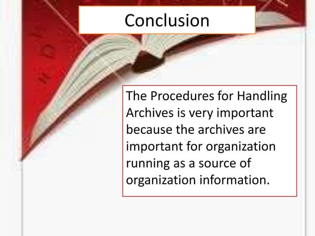 Procedures for handle the Archives | PPTX