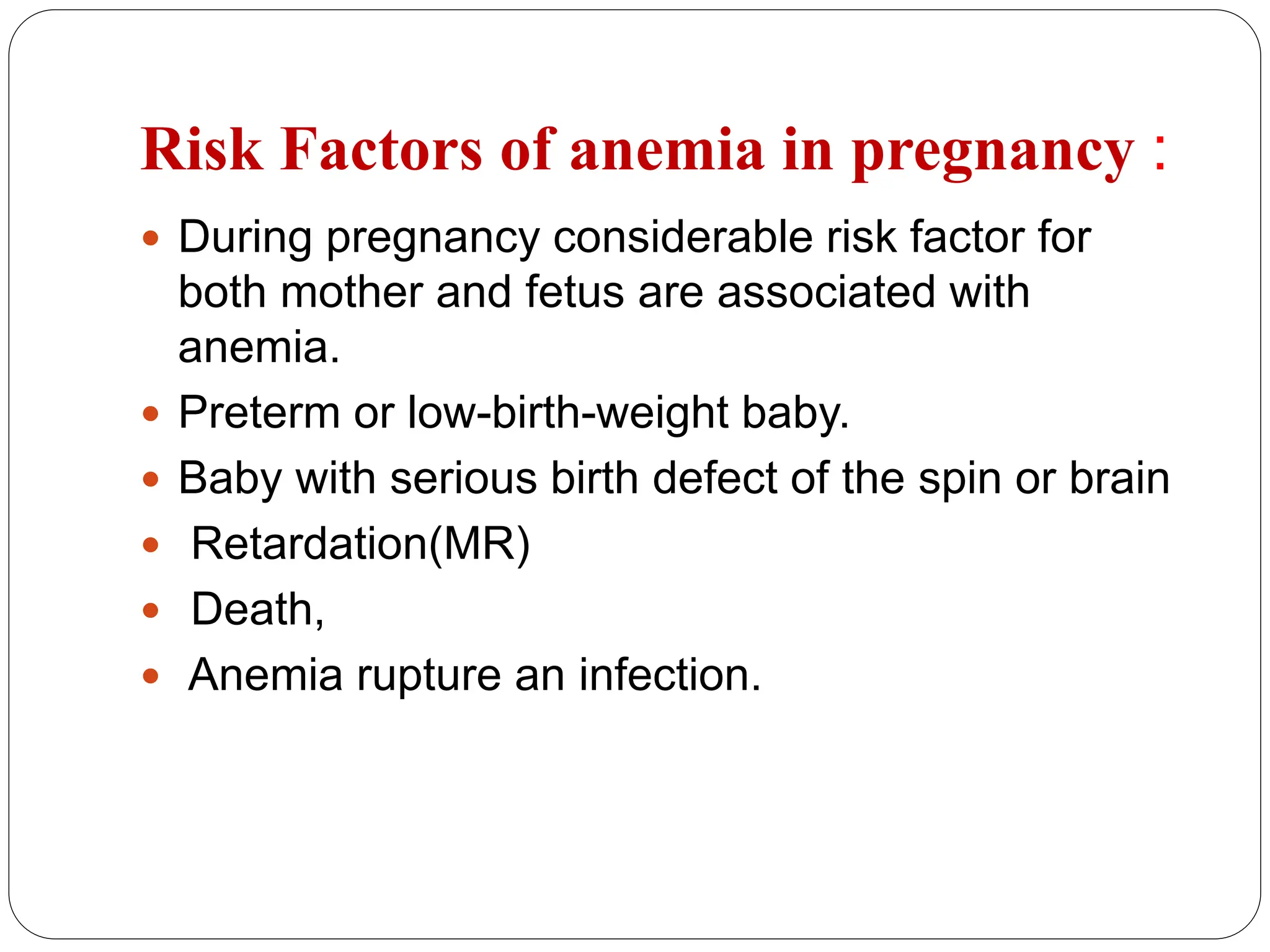 presentation of Anemia and classification | PPTX