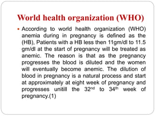 presentation of Anemia and classification | PPT