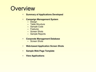 Samples of Database and Website Design | PPT
