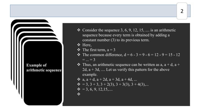 Presentation of Arithmatic sequence Series Created by Ambreen koondhar.pptx