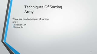 Presentation of array | PPT