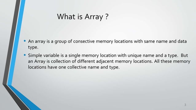 Presentation of array | PPT