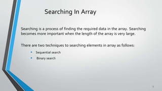 Presentation of array | PPT