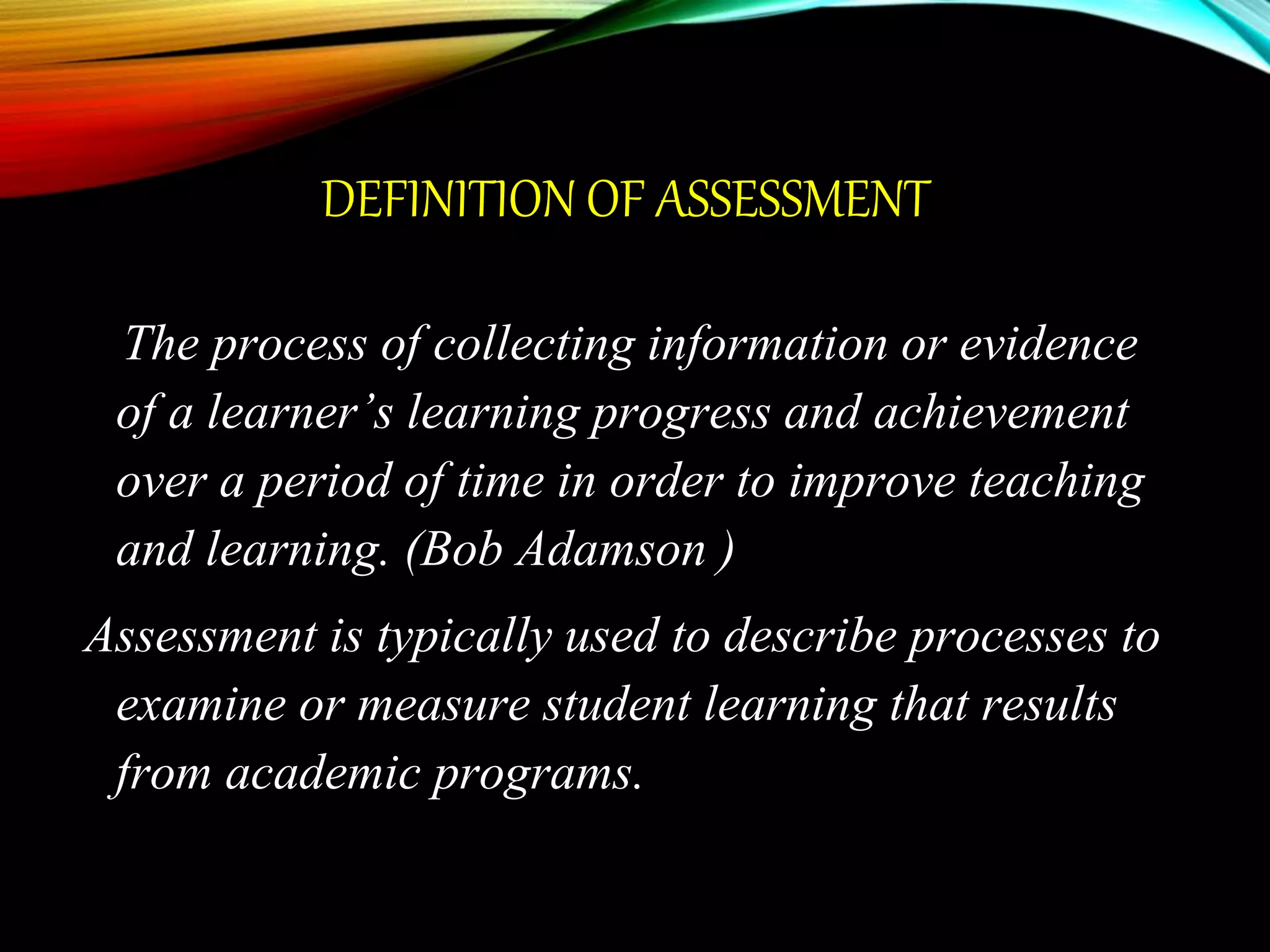 Assessment and Evaluation | PPTX