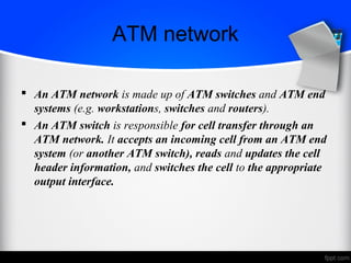 Presentation of atm(us) in data communication | PPT