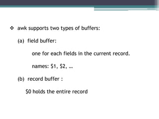 Presentation of awk | PPTX