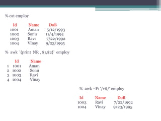Presentation of awk | PPTX