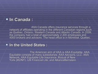 Presentation of axa group | PPT