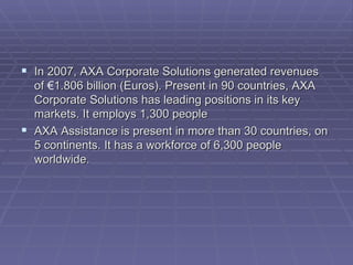 Presentation of axa group | PPT