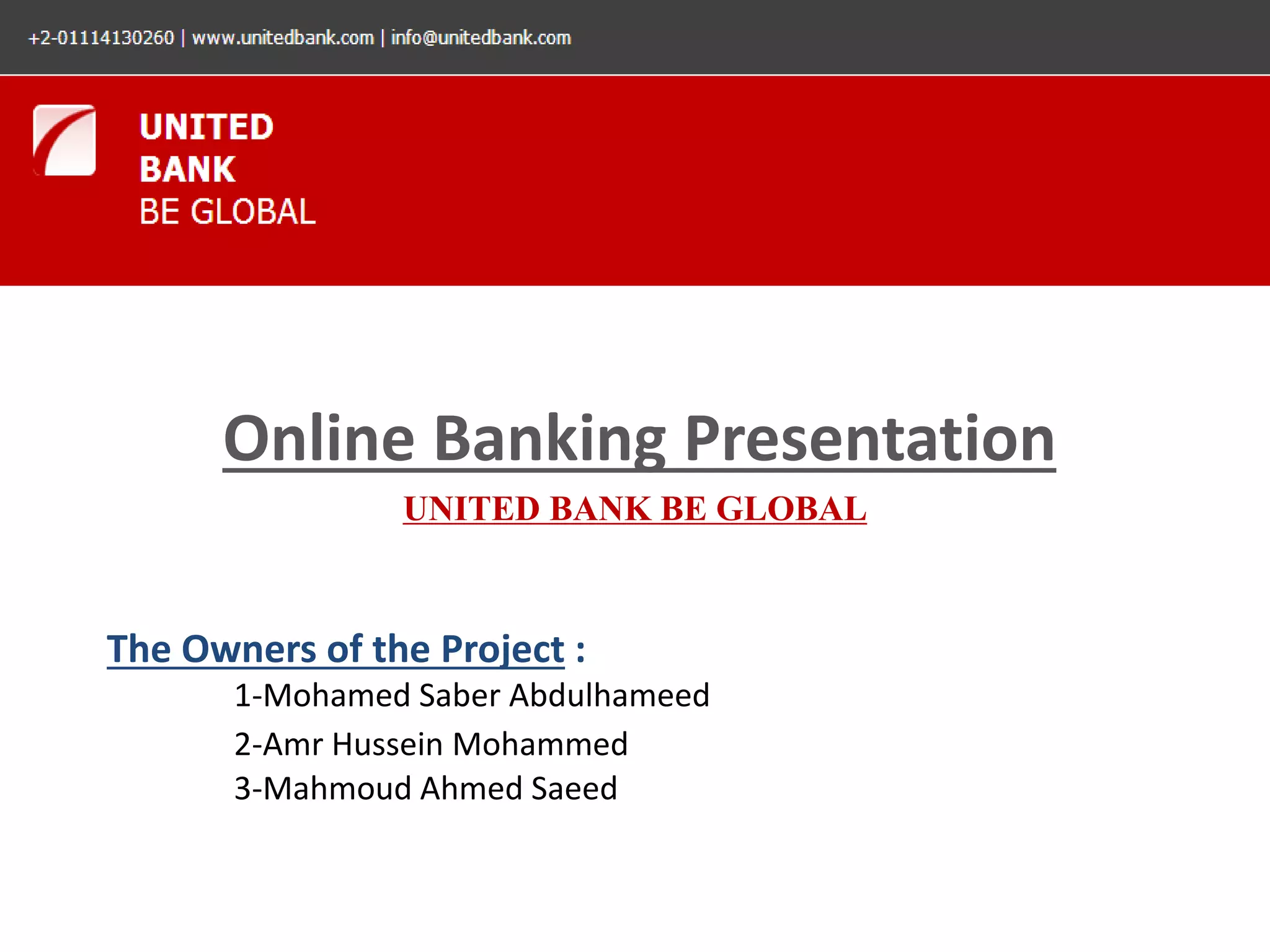Online Banking Project | PPTX