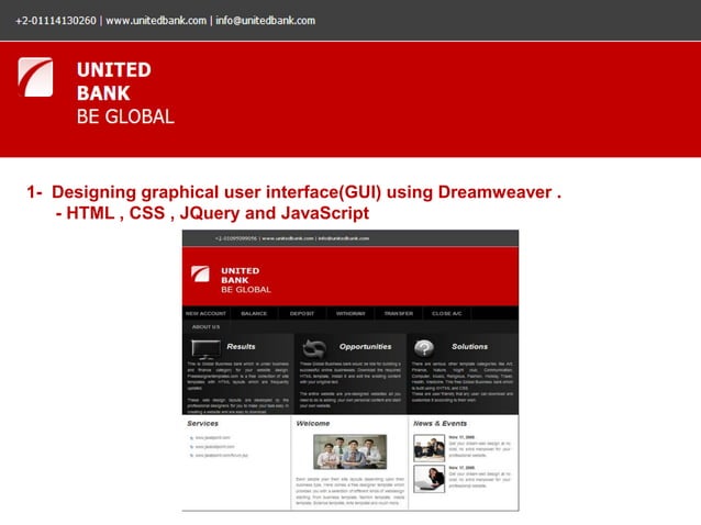 Online Banking Project | PPTX | Databases | Computer Software and ...