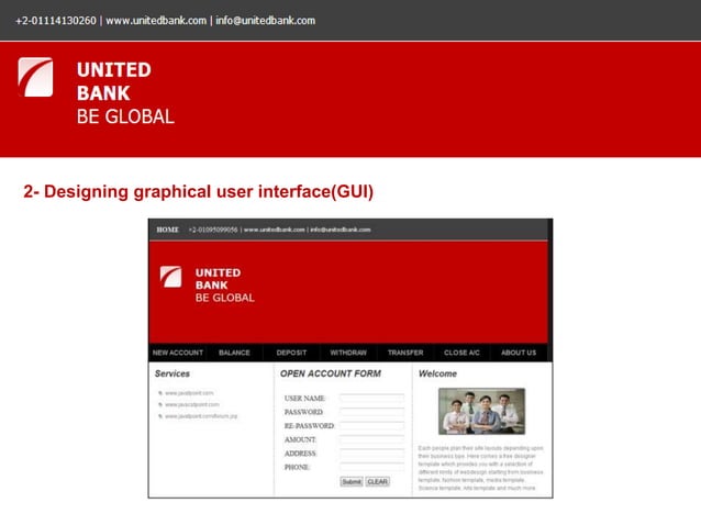 Online Banking Project | PPTX | Databases | Computer Software and Applications