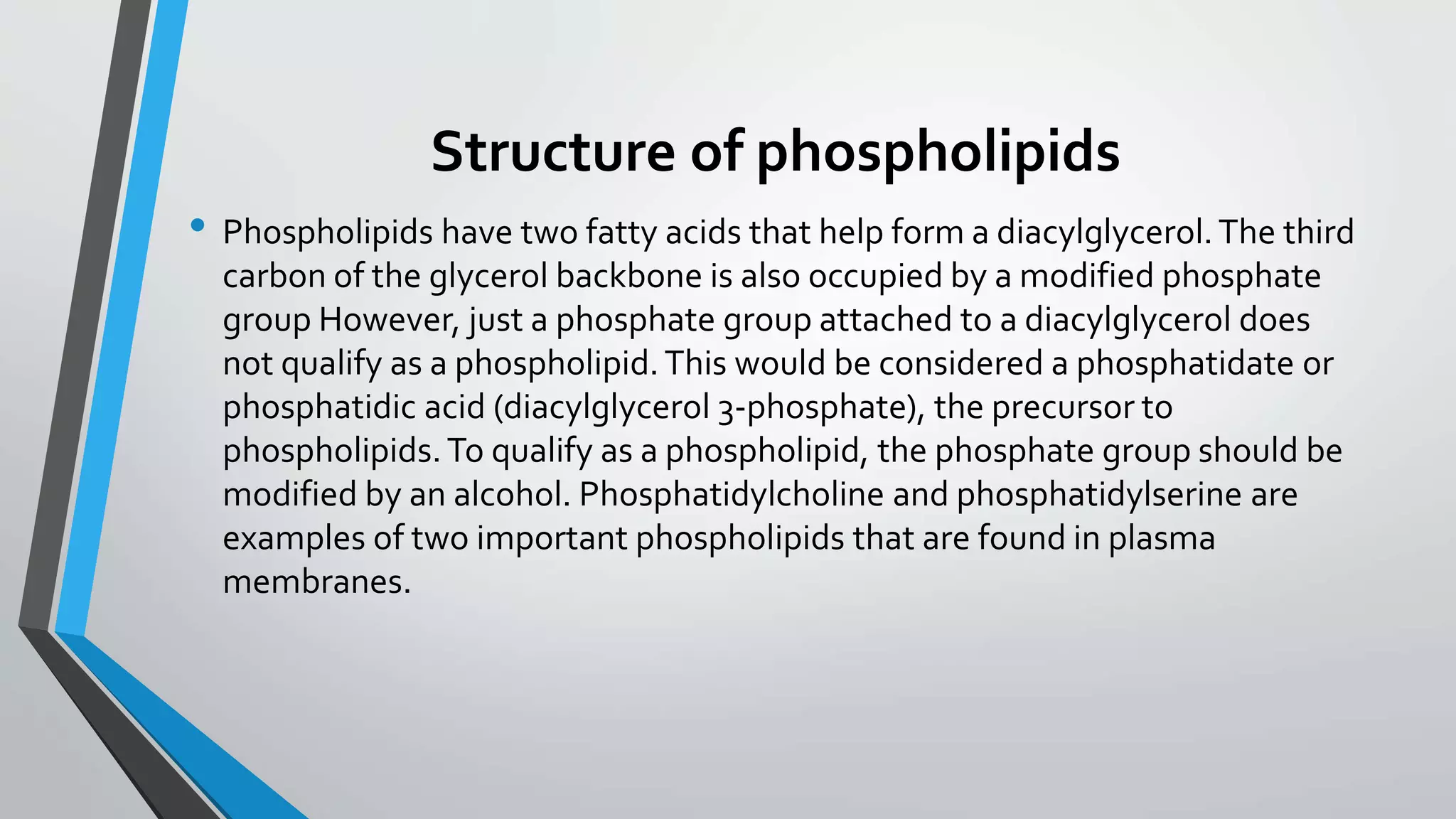 PHOSPHOLIPIDS, GLYCEROPHOSPHOLIPIDS, SPHINGOMYELIN AND GLYCOLIPIDS | PPTX