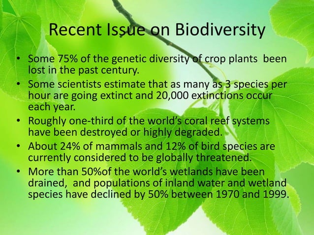 Presentation of biodiversity | PPTX | Biological Sciences | Science