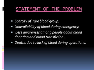 Presentation of bloodbank | PPT