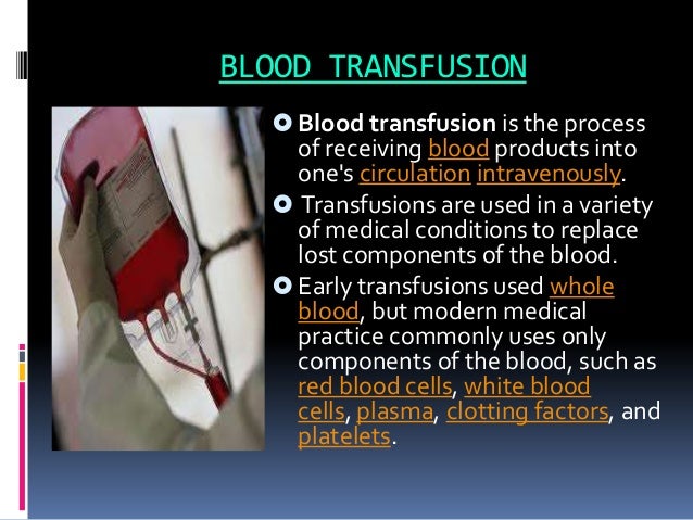 Presentation of bloodbank