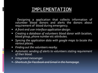 Presentation of bloodbank on Android | PPTX