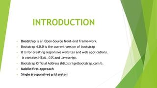 Presentation of bootstrap | PPTX