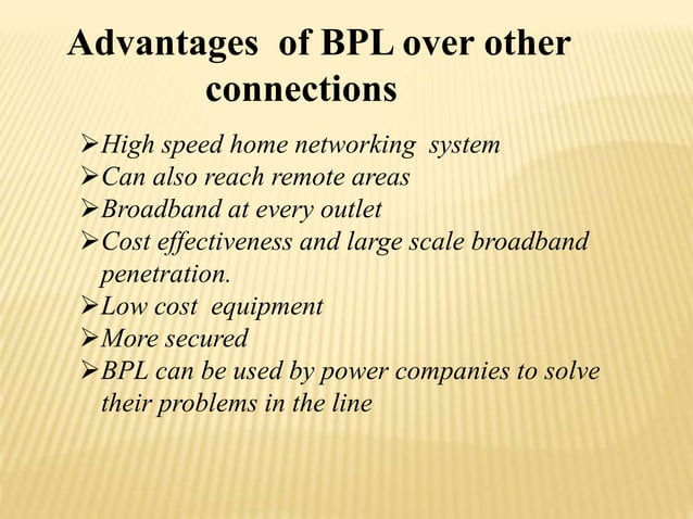 BroadBand Over powerline . | PPT