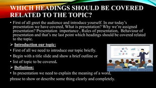 Presentation on the topic of presentation | PPTX