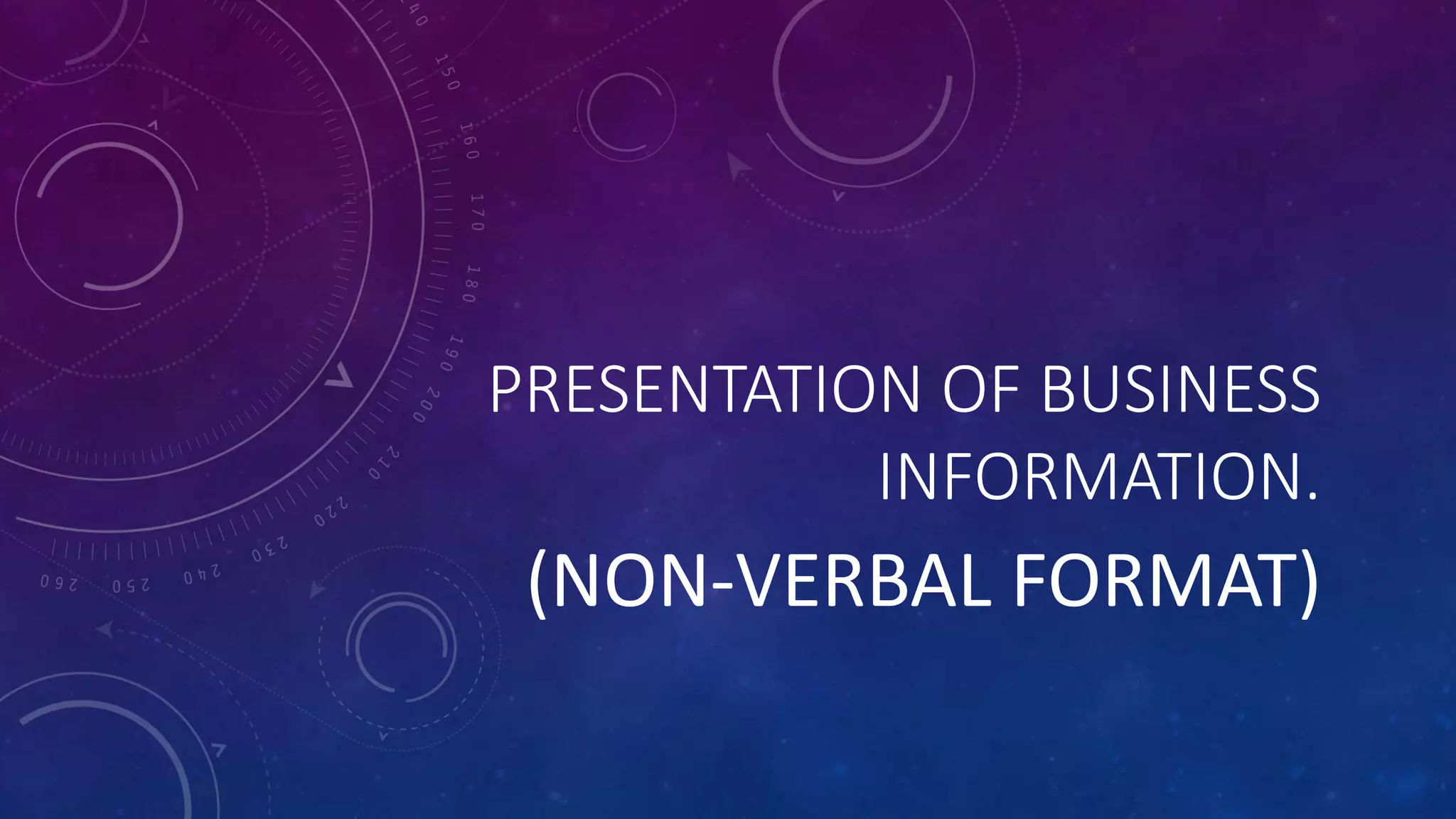 Presentation of business information | PPTX