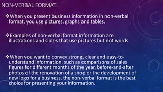 Presentation of business information | PPTX