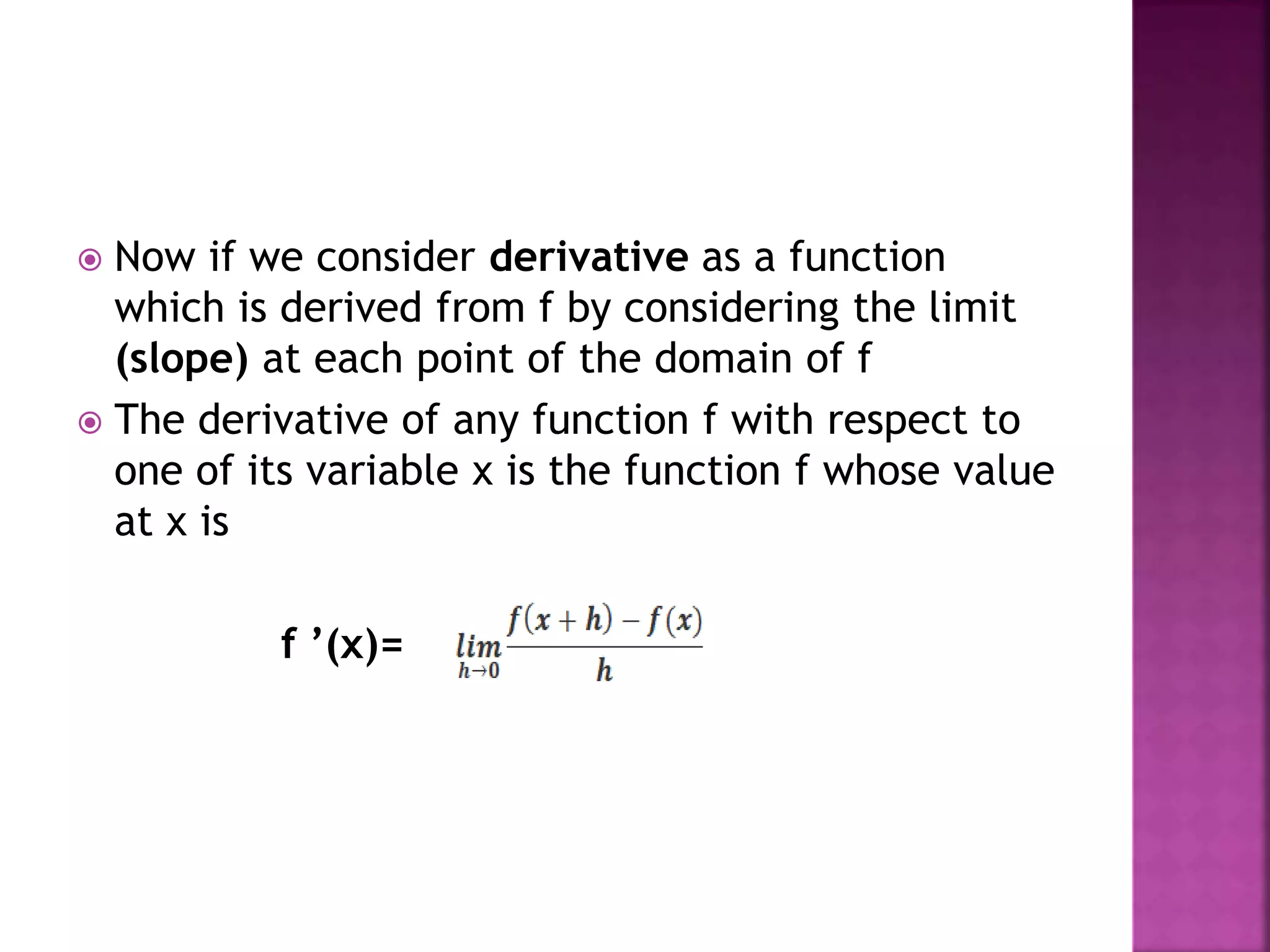 Presentation of calculus on application of derivative | PPTX