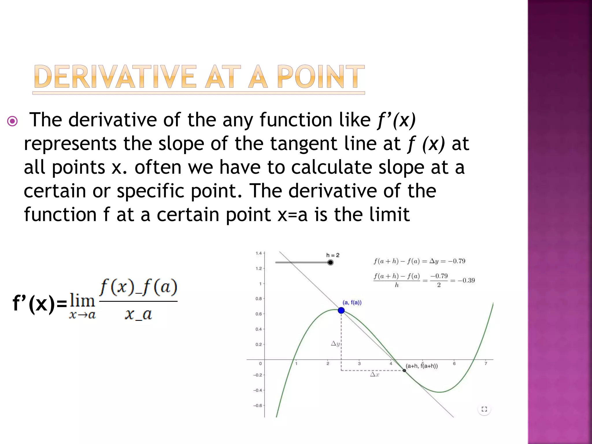 Presentation of calculus on application of derivative | PPTX