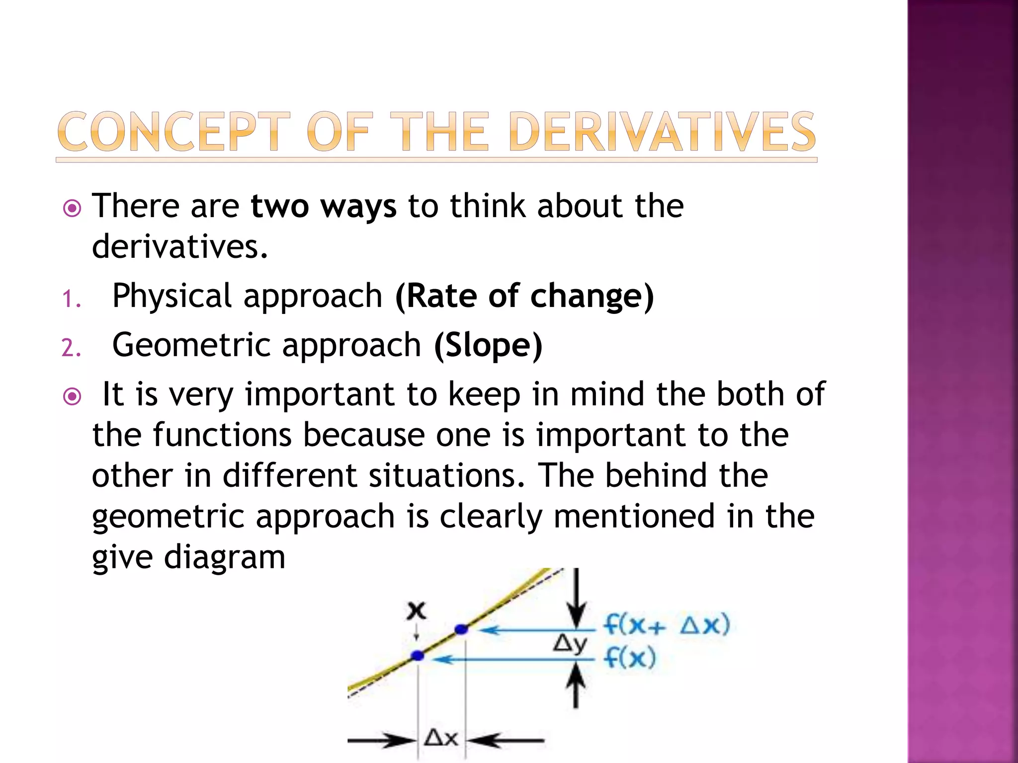Presentation of calculus on application of derivative | PPTX