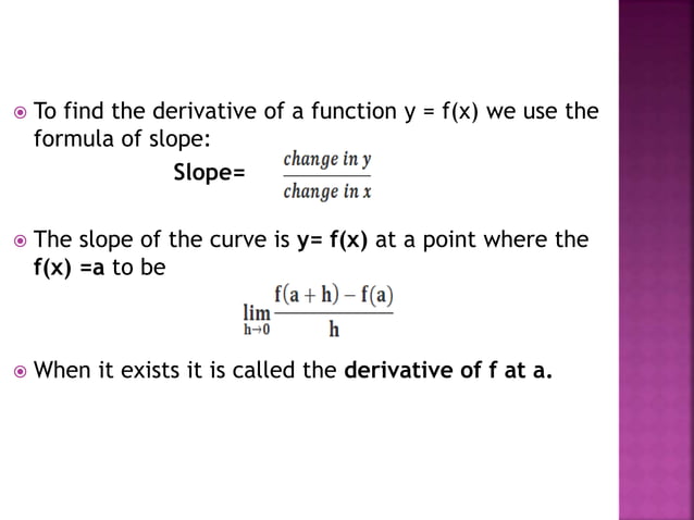 Presentation of calculus on application of derivative | PPTX | Physics ...