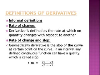 Presentation of calculus on application of derivative | PPTX