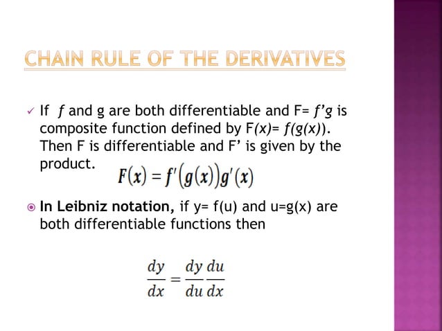 Presentation of calculus on application of derivative | PPTX | Physics ...