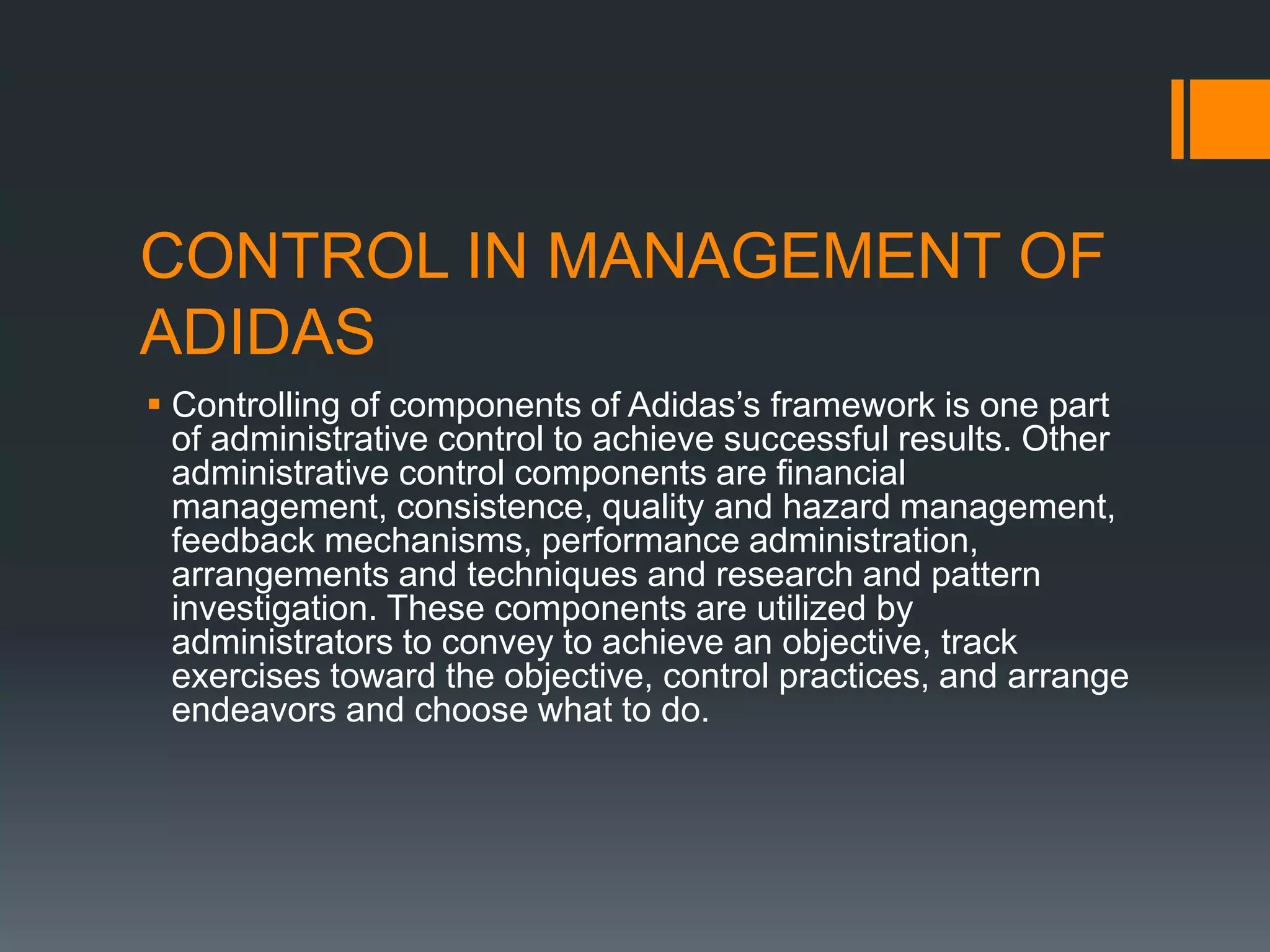 Adidas Management and Managerial Structure | PPTX